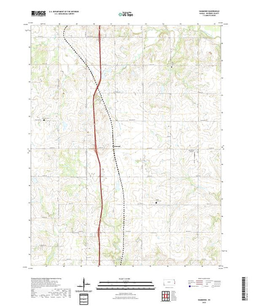 US Topo 7.5-minute map for Hammond KS – American Map Store