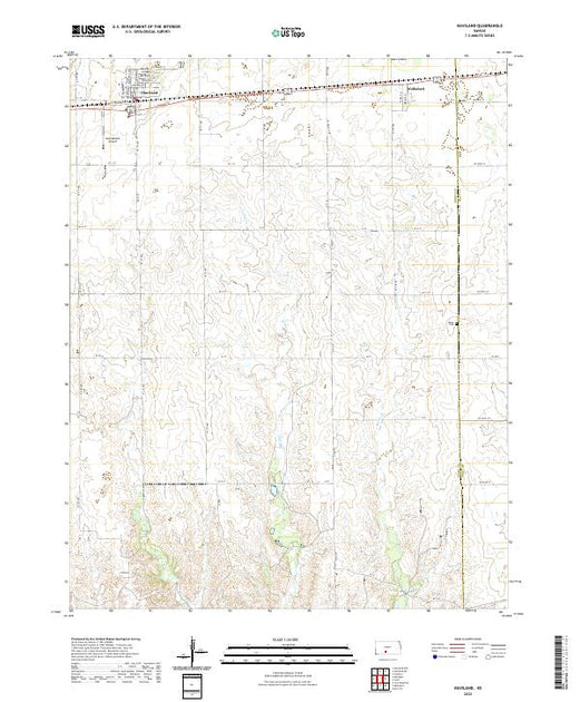 US Topo 7.5-minute map for Haviland KS – American Map Store