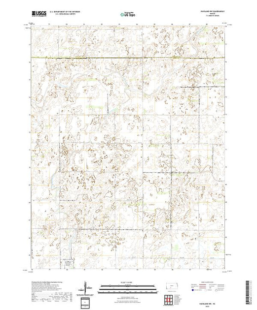 US Topo 7.5-minute map for Haviland NW KS – American Map Store