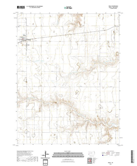 US Topo 7.5-minute map for Healy KS – American Map Store