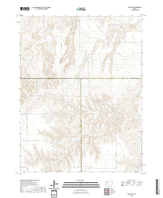 US Topo 7.5-minute map for Healy NW KS – American Map Store