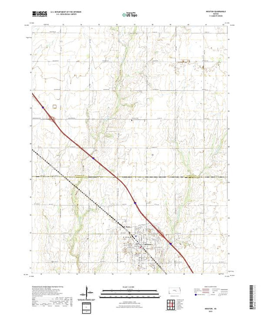 US Topo 7.5-minute map for Hesston KS – American Map Store