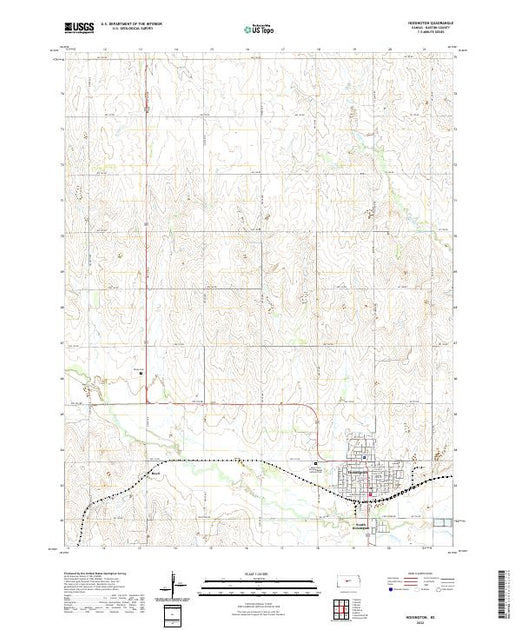 US Topo 7.5-minute map for Hoisington KS – American Map Store