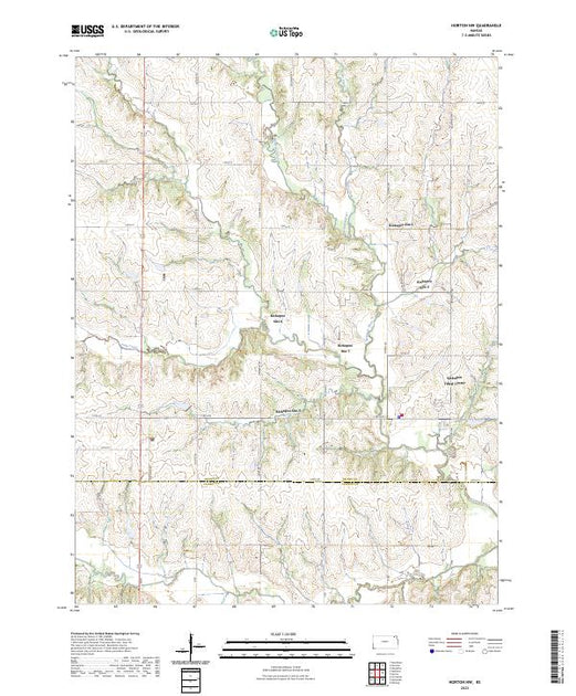 US Topo 7.5-minute map for Horton NW KS – American Map Store