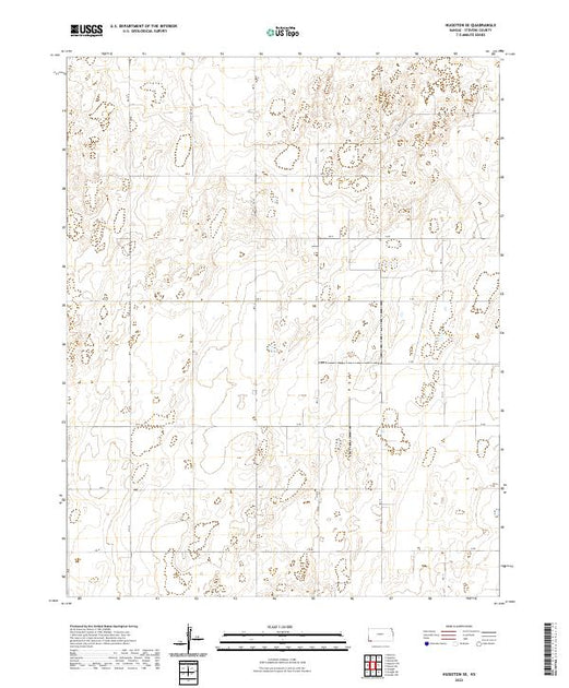 US Topo 7.5-minute map for Hugoton SE KS – American Map Store