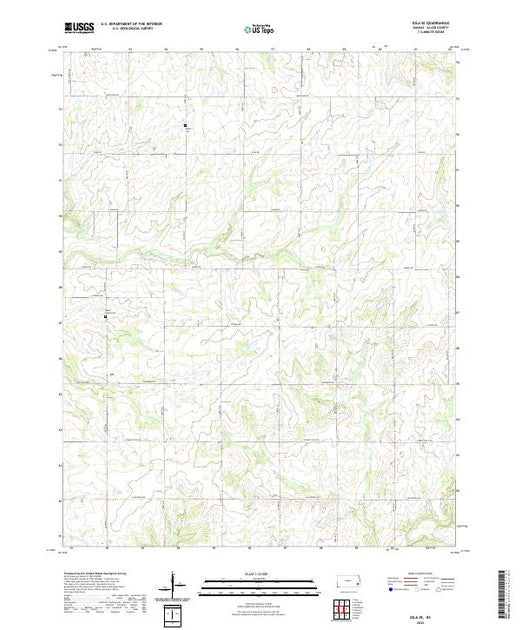 US Topo 7.5-minute map for Iola SE KS – American Map Store