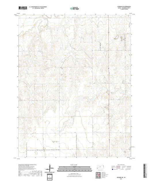 US Topo 7.5-minute map for Jetmore NW KS – American Map Store