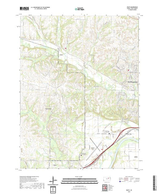 US Topo 7.5-minute map for Keats KS – American Map Store