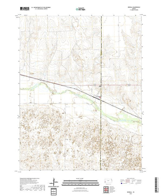 US Topo 7.5-minute map for Kendall KS – American Map Store