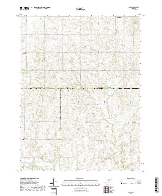 US Topo 7.5-minute map for Kimeo KS – American Map Store