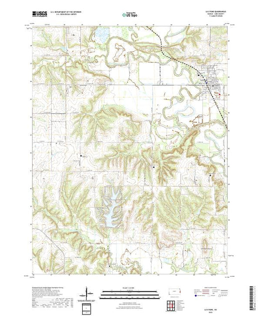 US Topo 7.5-minute map for La Cygne KS – American Map Store