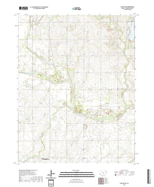 US Topo 7.5-minute map for Lake Afton KS – American Map Store