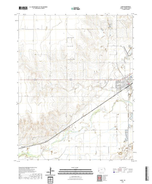 US Topo 7.5-minute map for Lakin KS – American Map Store