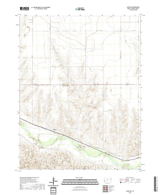 US Topo 7.5-minute map for Lakin NW KS – American Map Store