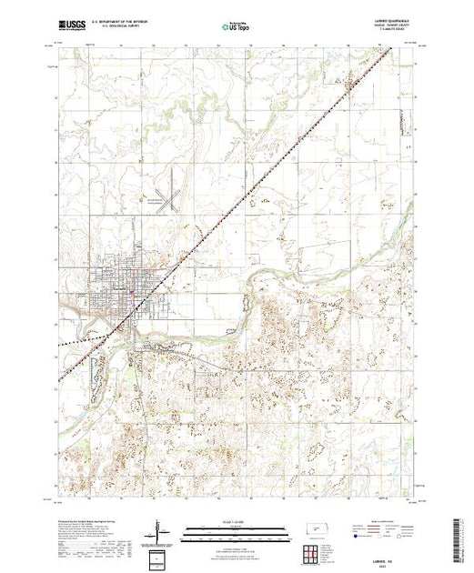 US Topo 7.5-minute map for Larned KS – American Map Store