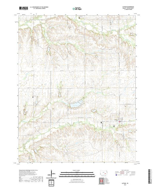 US Topo 7.5-minute map for Latham KS – American Map Store