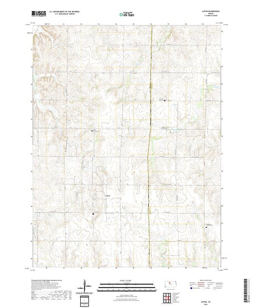 US Topo 7.5-minute map for Laton KS – American Map Store