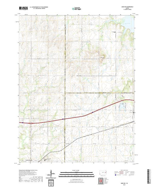 US Topo 7.5-minute map for Lebo NW KS – American Map Store