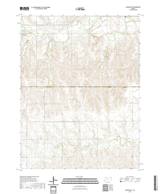 US Topo 7.5-minute map for Lenora East KS – American Map Store