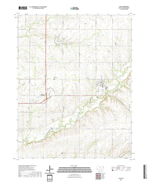 US Topo 7.5-minute map for Leon KS – American Map Store