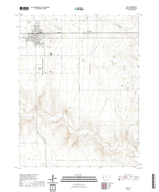 US Topo 7.5-minute map for Leoti KS – American Map Store