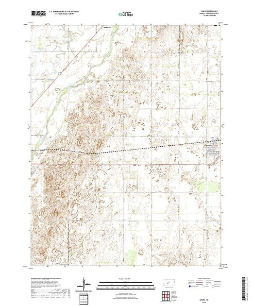 US Topo 7.5-minute map for Lewis KS – American Map Store