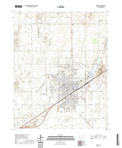US Topo 7.5-minute map for Liberal KS – American Map Store