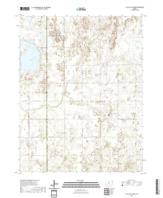 US Topo 7.5-minute map for Little Salt Marsh KS – American Map Store