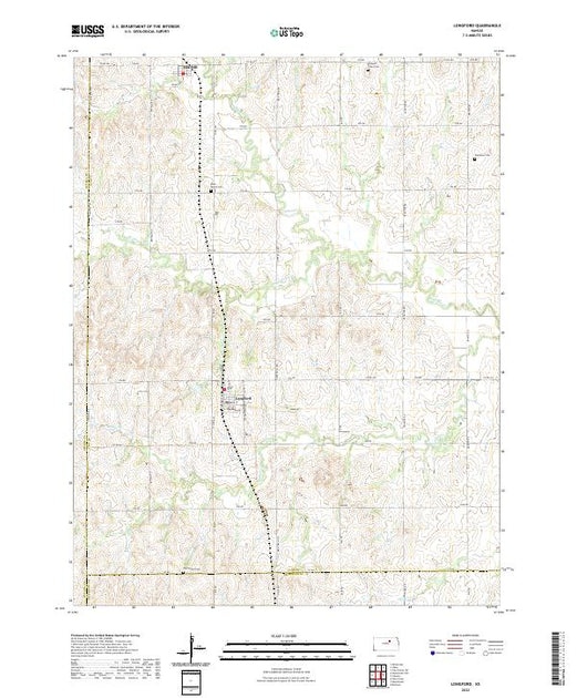 US Topo 7.5-minute map for Longford KS – American Map Store