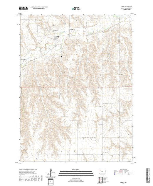 US Topo 7.5-minute map for Ludell KS – American Map Store