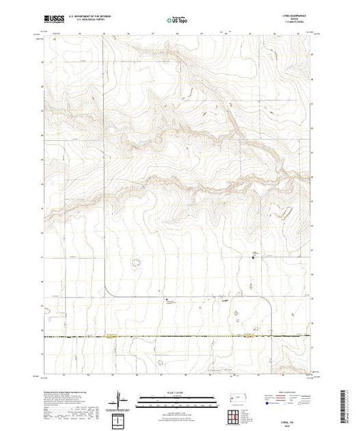 US Topo 7.5-minute map for Lydia KS – American Map Store