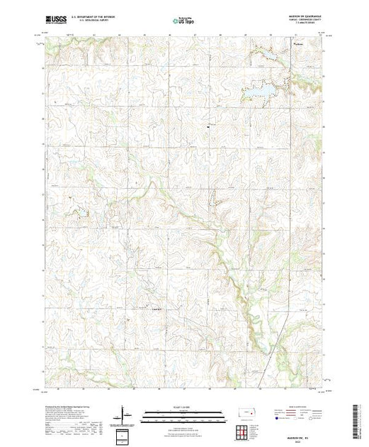US Topo 7.5-minute map for Madison SW KS – American Map Store