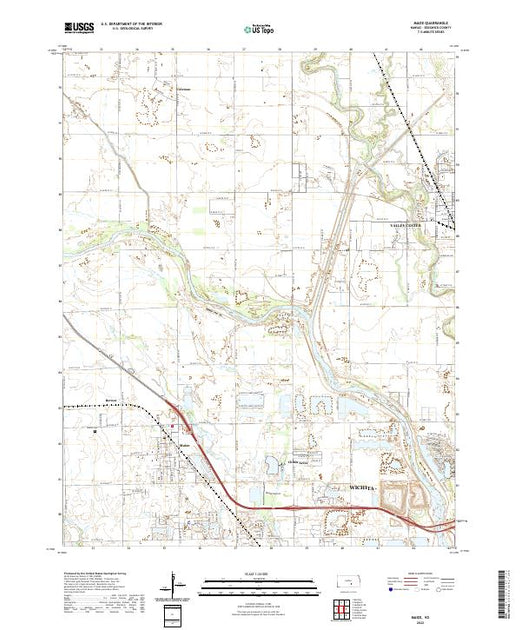 US Topo 7.5-minute map for Maize KS – American Map Store