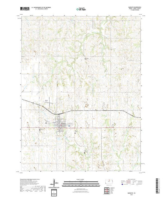 US Topo 7.5-minute map for Mankato KS – American Map Store