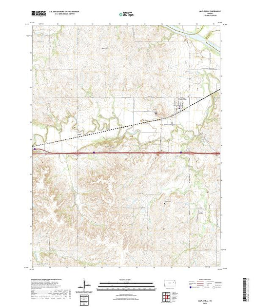 US Topo 7.5-minute map for Maple Hill KS – American Map Store