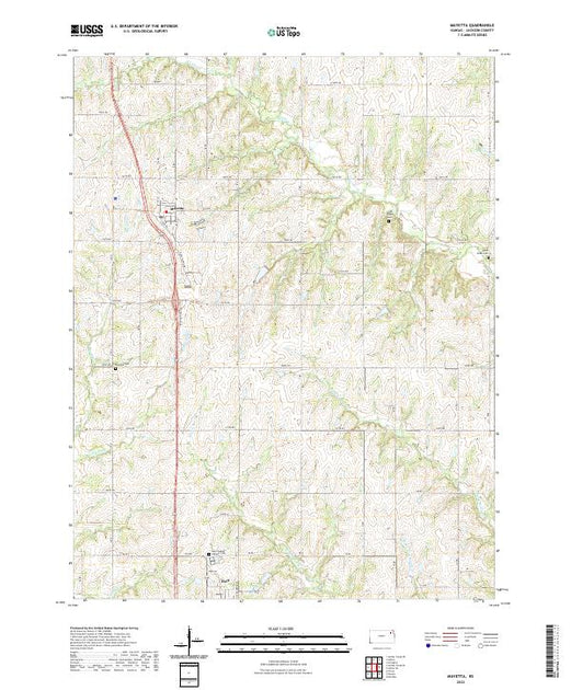 US Topo 7.5-minute map for Mayetta KS – American Map Store