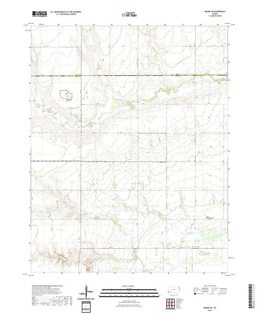 US Topo 7.5-minute map for Meade NE KS – American Map Store