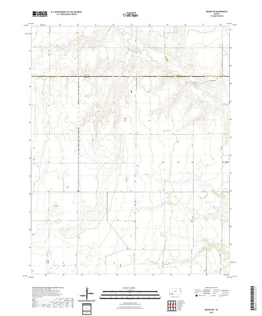 US Topo 7.5-minute map for Meade NW KS – American Map Store