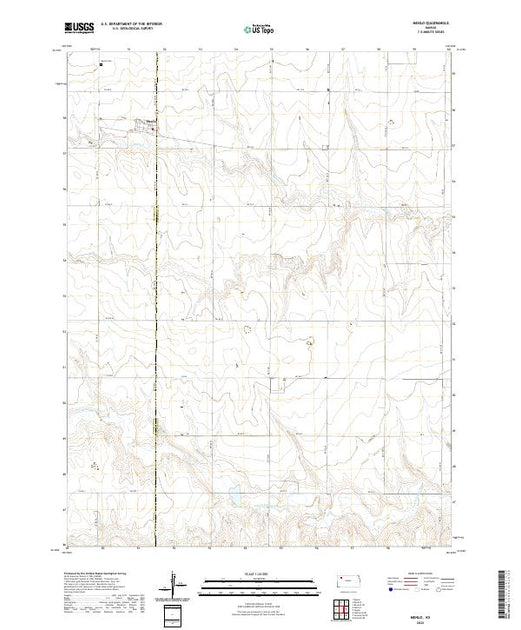 US Topo 7.5-minute map for Menlo KS – American Map Store