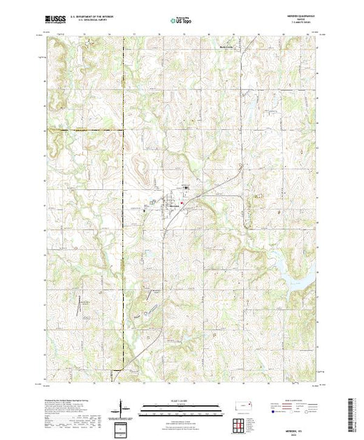 US Topo 7.5-minute map for Meriden KS – American Map Store