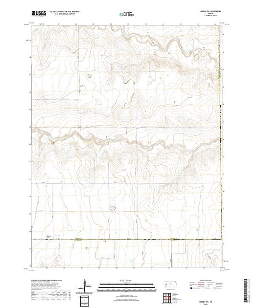 US Topo 7.5-minute map for Modoc SW KS – American Map Store