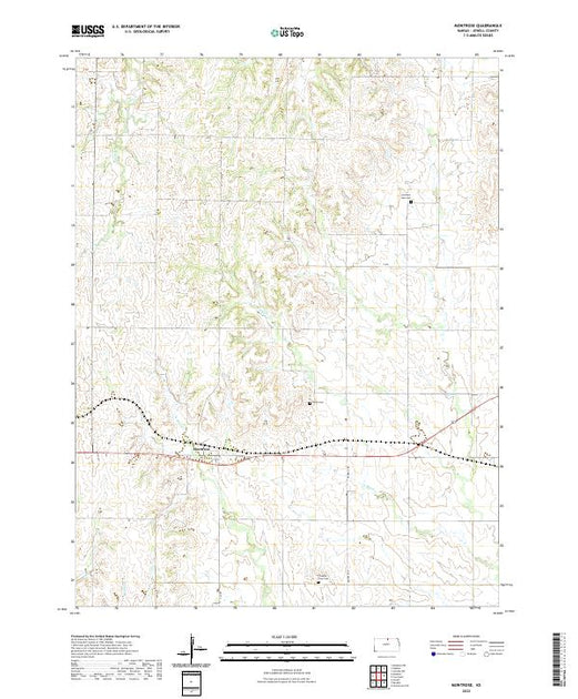 US Topo 7.5-minute map for Montrose KS – American Map Store