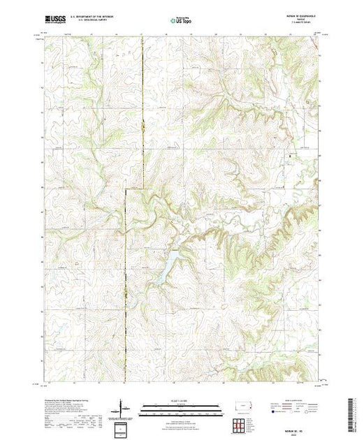 US Topo 7.5-minute map for Moran SE KS – American Map Store