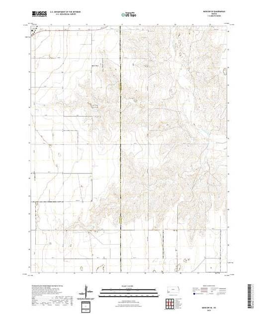 US Topo 7.5-minute map for Moscow SE KS – American Map Store