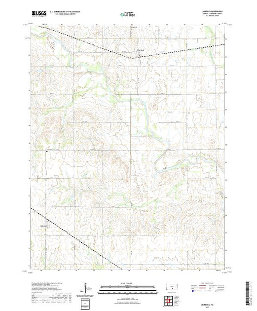 US Topo 7.5-minute map for Murdock KS – American Map Store