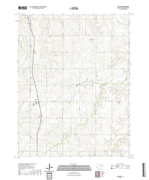 US Topo 7.5-minute map for Navarre KS – American Map Store