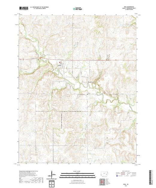 US Topo 7.5-minute map for Neal KS – American Map Store