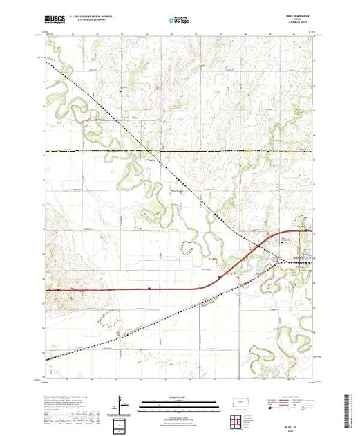 US Topo 7.5-minute map for Niles KS – American Map Store