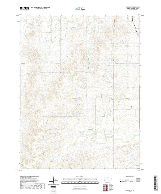 US Topo 7.5-minute map for Osborne SE KS – American Map Store
