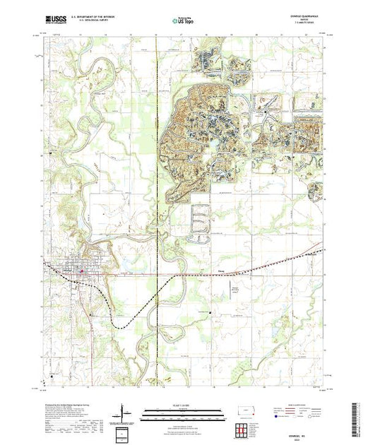 US Topo 7.5-minute map for Oswego KS – American Map Store